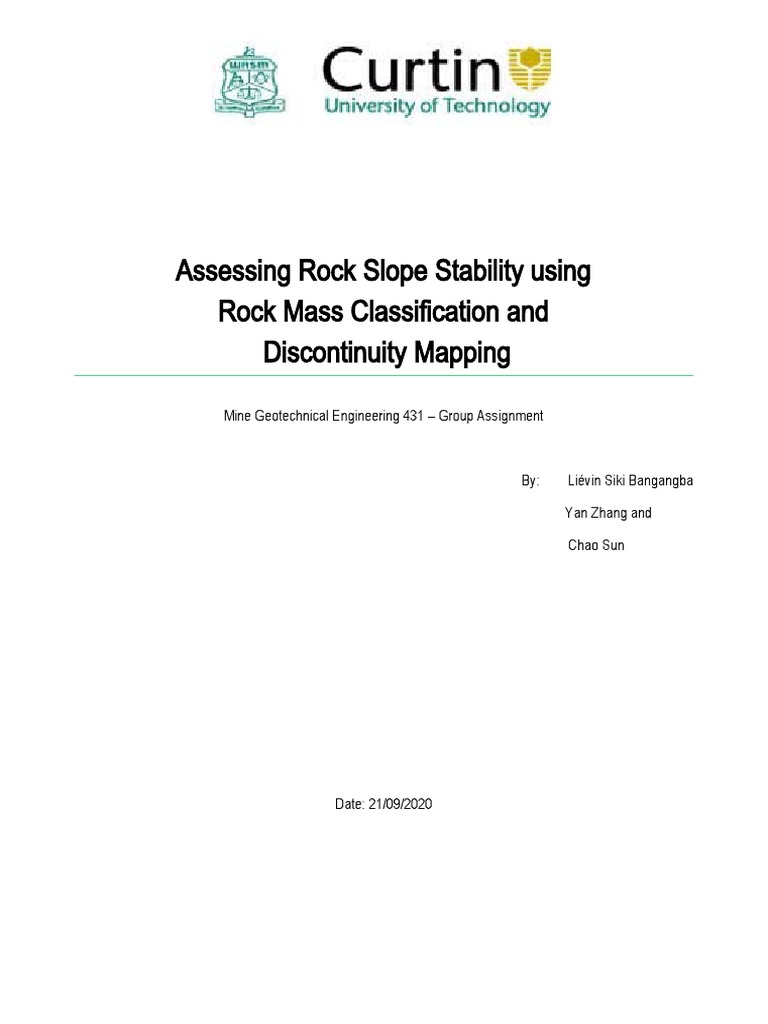 Mine Geotechnical Engineering - Progress Report 2 | PDF | Nature
