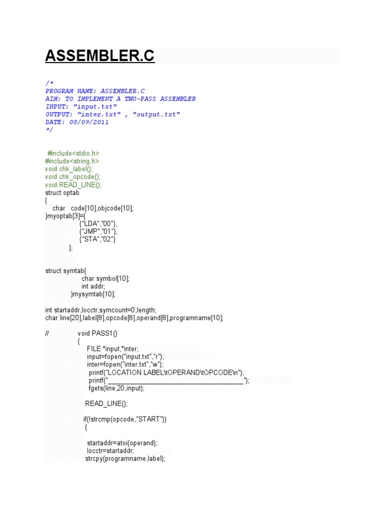 ASSEMBLER | PDF | Assembly Language | Software
