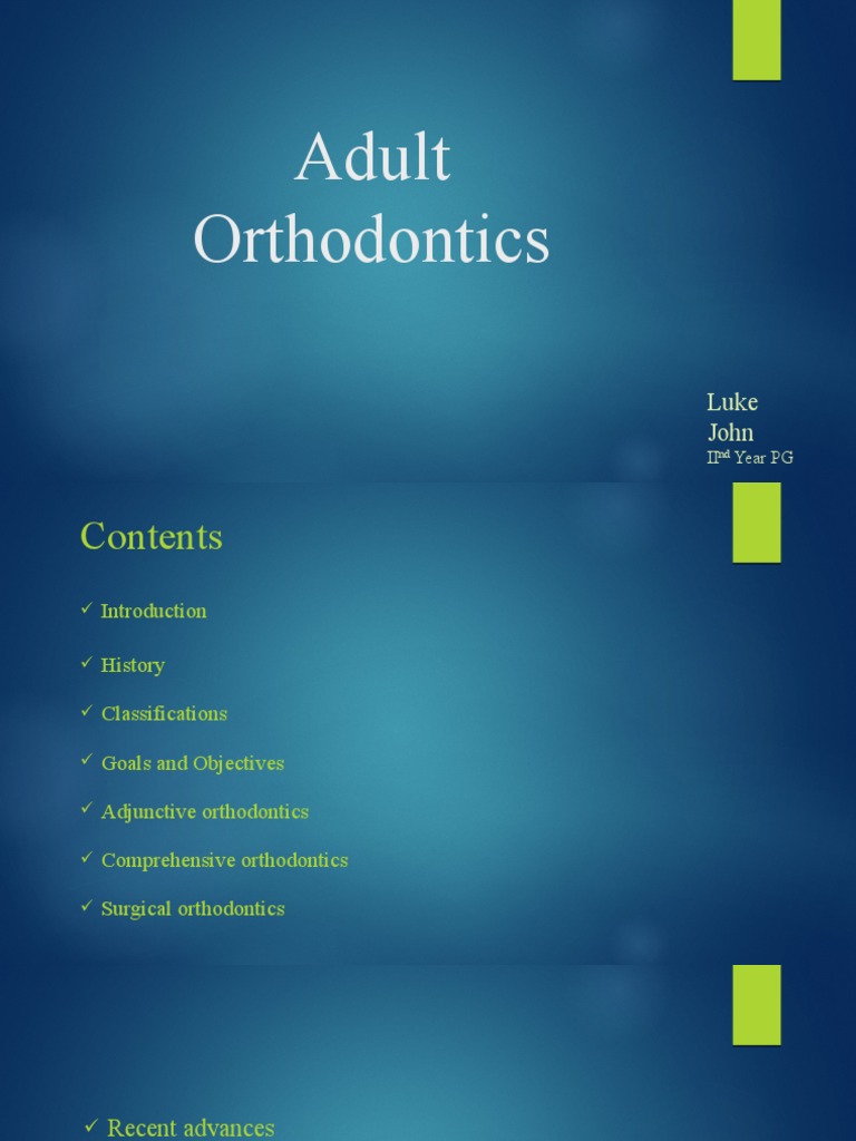 Adult Orthodontics | PDF | Periodontology | Orthodontics
