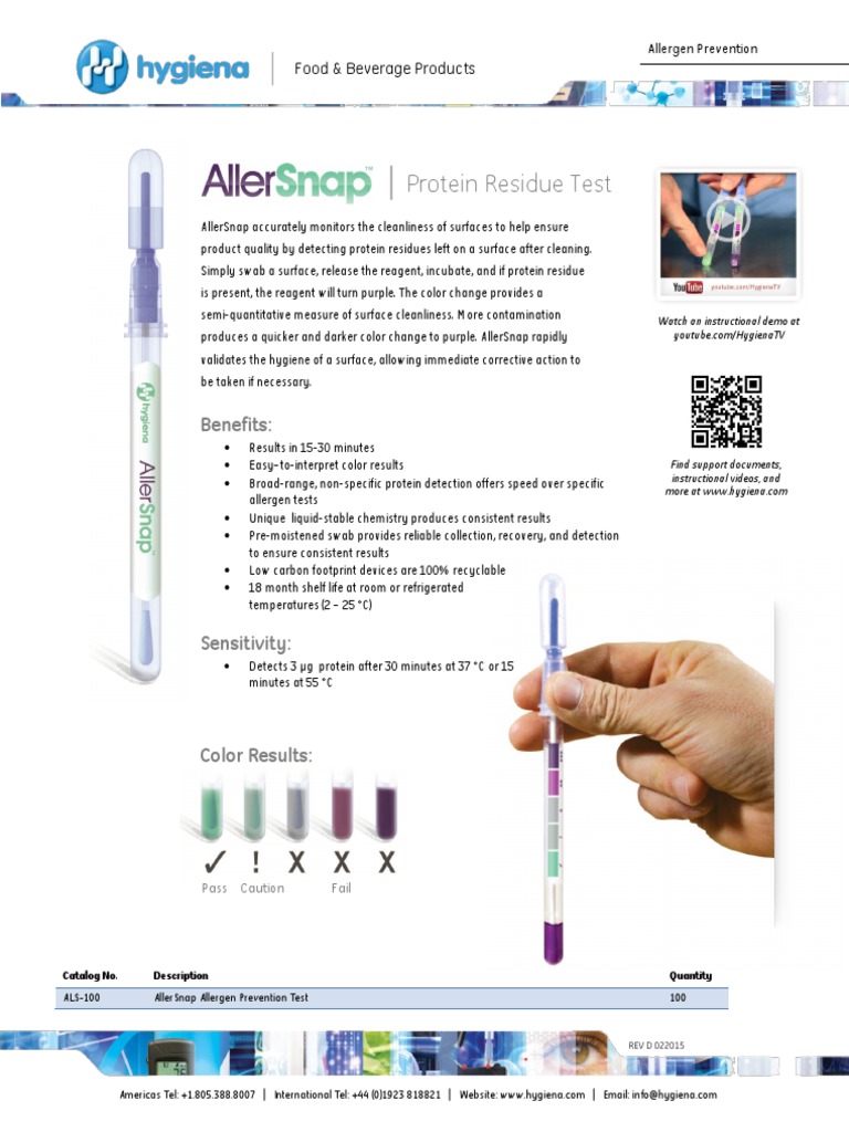 Protein Residue Test: Benefits | PDF | Hygiene | Foods