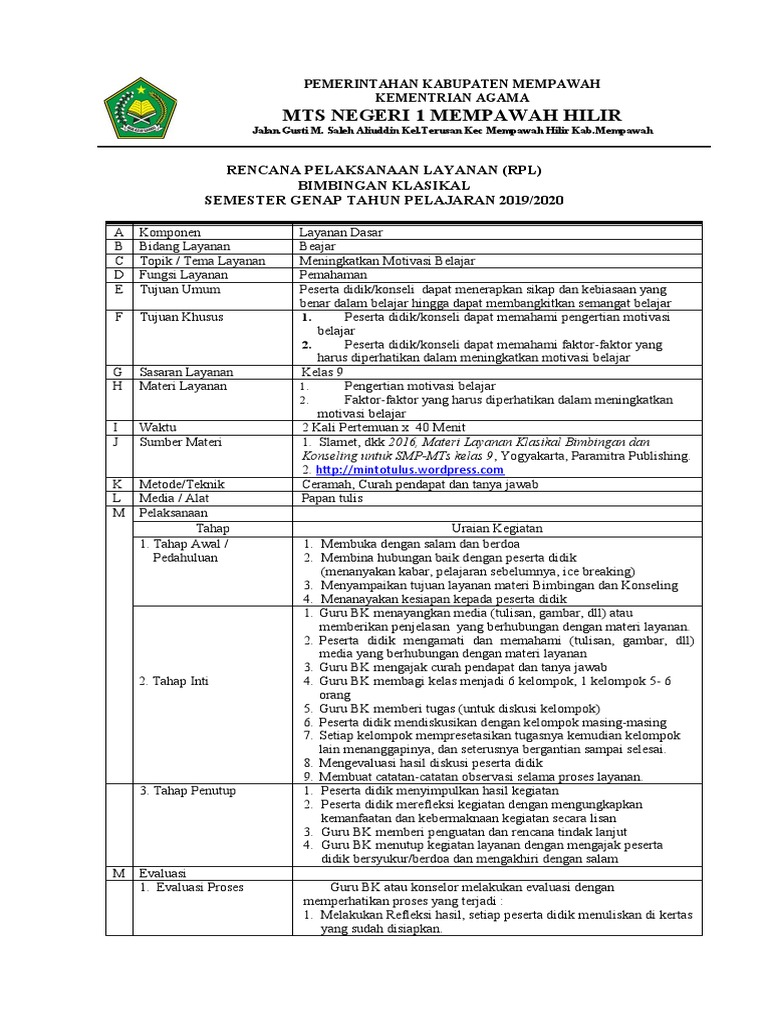 RPL Meningkatkan Motivasi Belajar | PDF