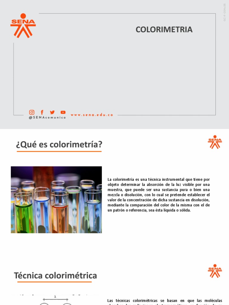 Colorimetria | PDF | Ligero | Absorción (radiación electromagnética)