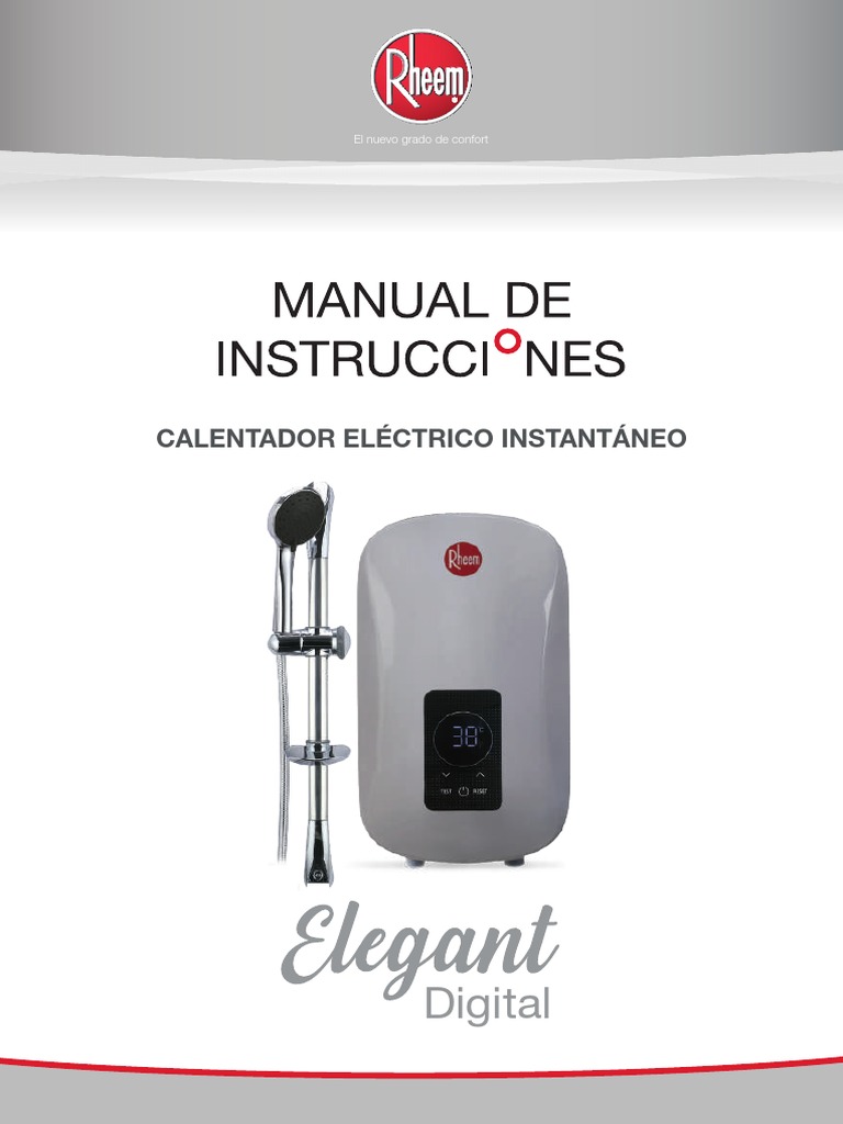 Manual Rapiducha Elegant Digital 1 - Compressed | PDF | Enchufes y tomas de corriente alterna ...