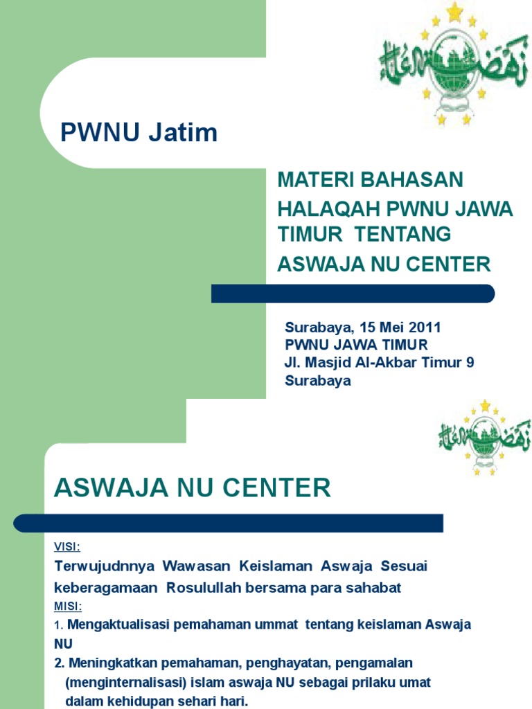 Presentasi Aswaja Nu Center | PDF