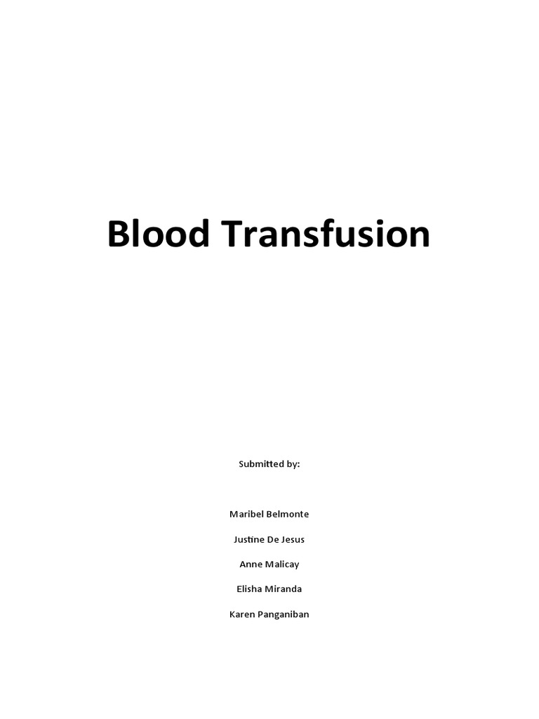 Blood Transfusion Word | PDF | Blood Type | Clinical Pathology