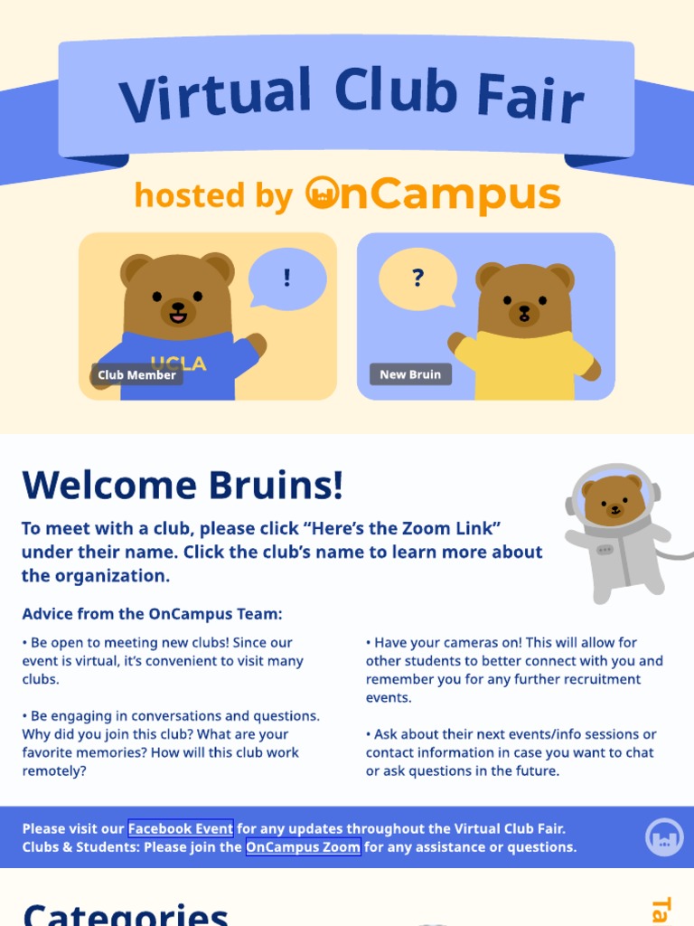Virtual Club Fair 2020 | PDF | Fraternities And Sororities | University ...