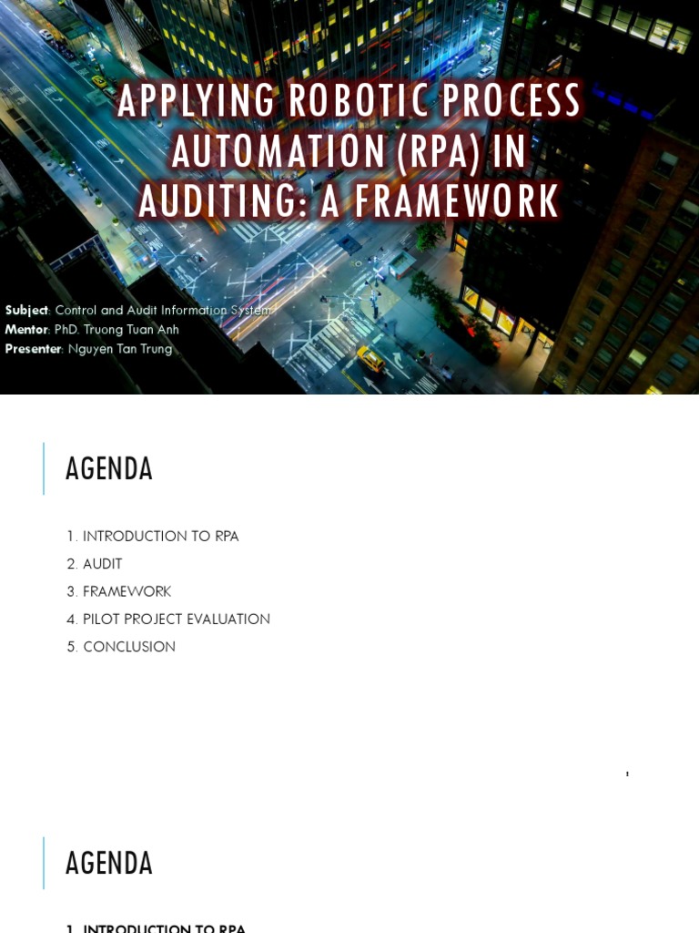 Applying Robotic Process Automation (Rpa) in Auditing: A Framework ...