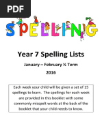 Spelling List 7th | PDF