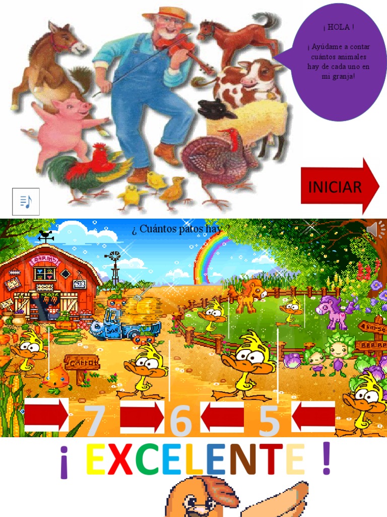 Contar Animales en la Granja Interactiva | PDF