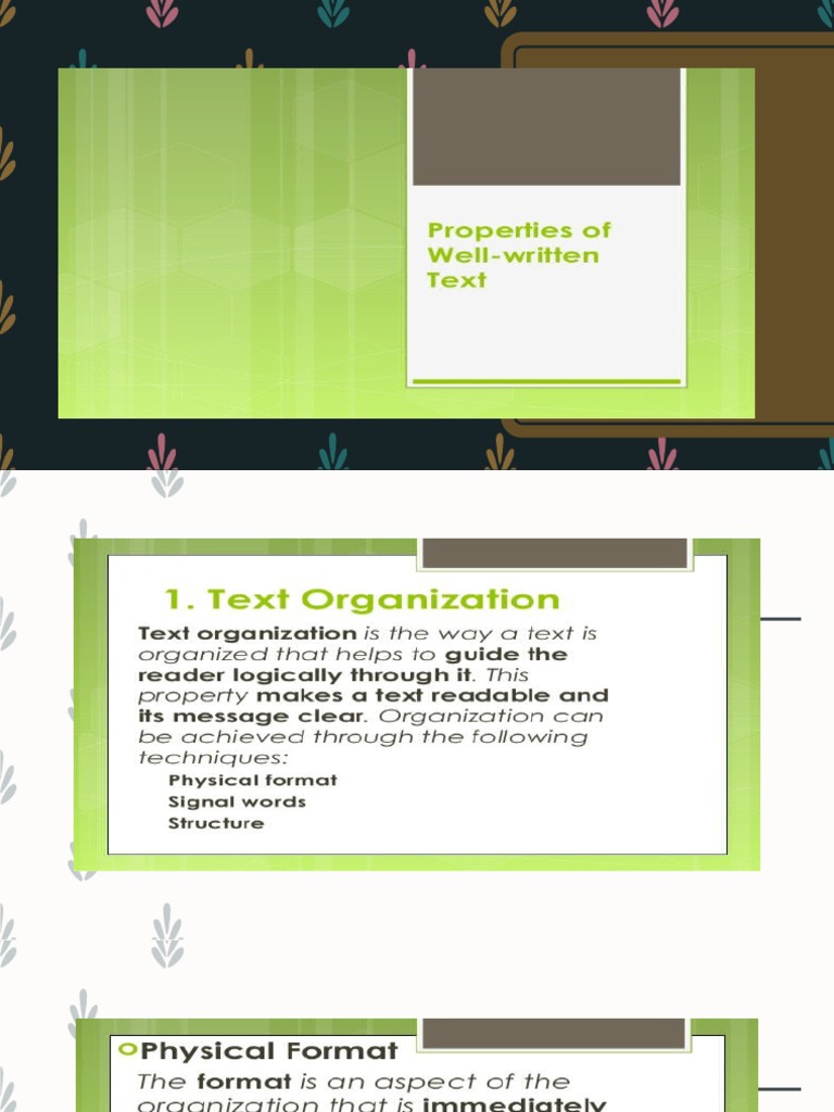 Properties of A Well-Written Text (Grade 11) | PDF