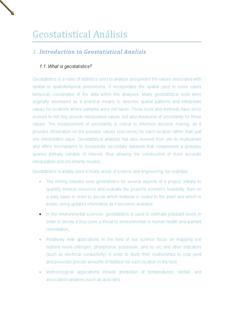 Geostatistical Análisis | PDF | Spatial Analysis | Arc Gis