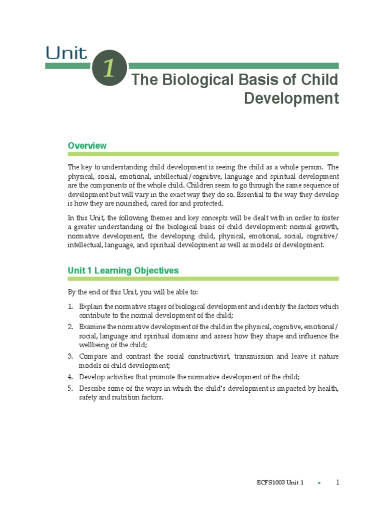 Biological Foundations of Child Development | PDF | Language ...