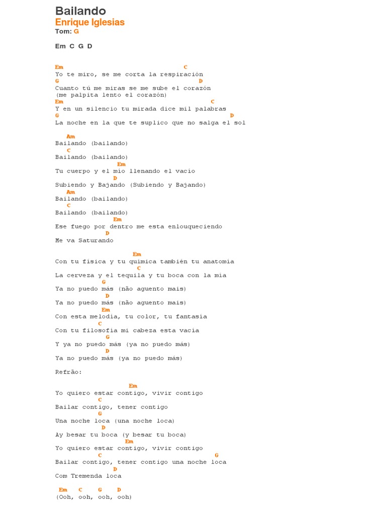 Bailando - Enrique Iglesias | PDF