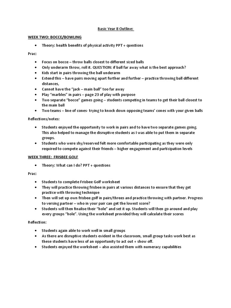 Basic Year 8 Outline | PDF | Behavior Modification | Cognition
