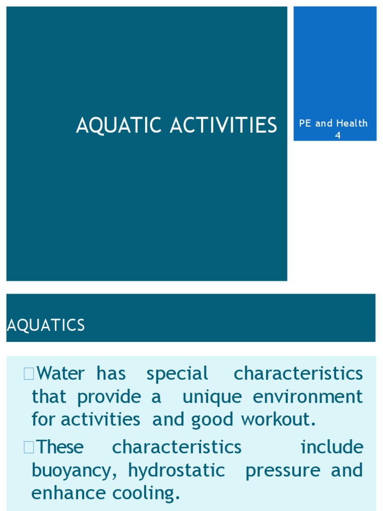 Benefits of Aquatic Activities for Health | PDF | Scuba Diving | Buoyancy