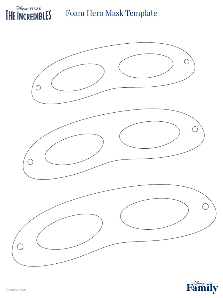 The Incredibles Mask Printable