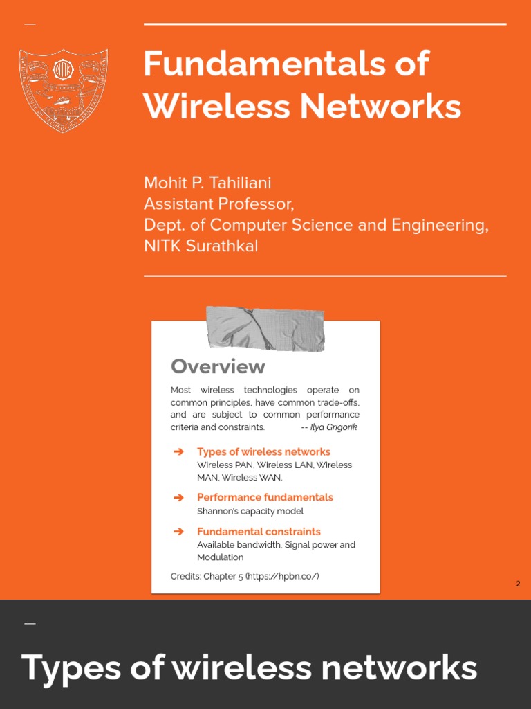 Lecture - 1 | PDF | Wi Fi | Wireless