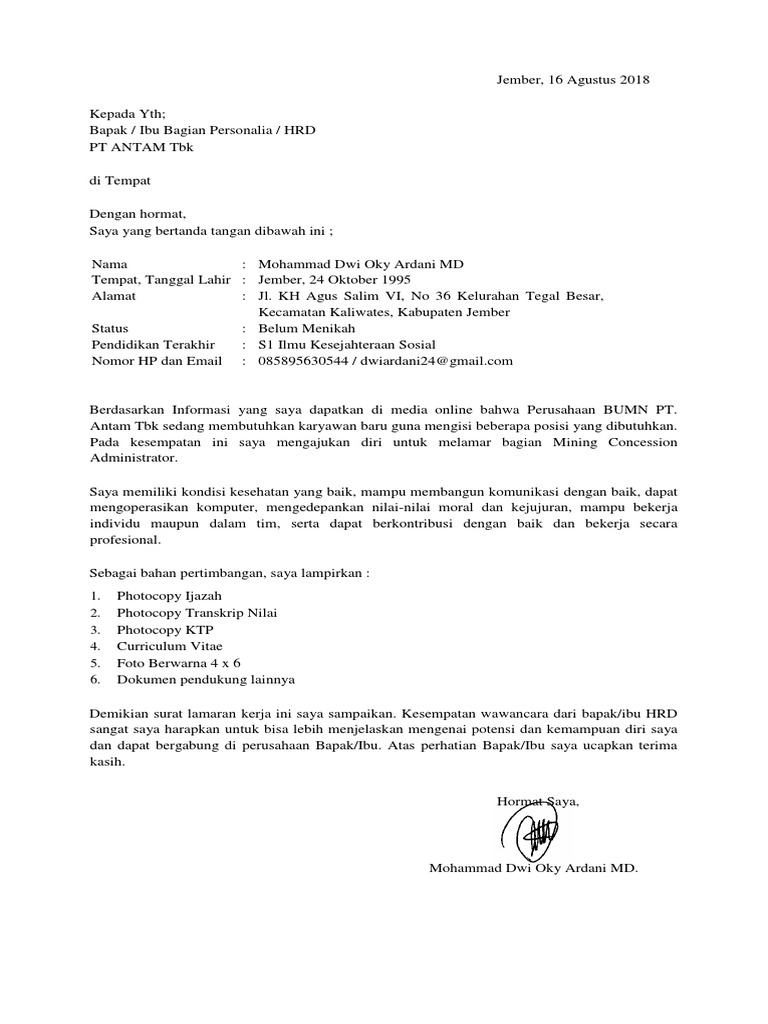 CV-Mohammad Dwi Oky Ardani MD | PDF