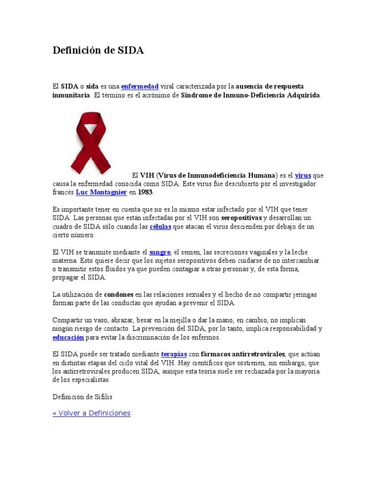 Definición de SIDA | PDF | Herpes Simple | VIH / SIDA