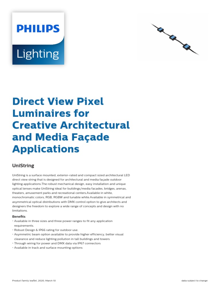 Philips - Ext UniString | PDF | Lighting | Light