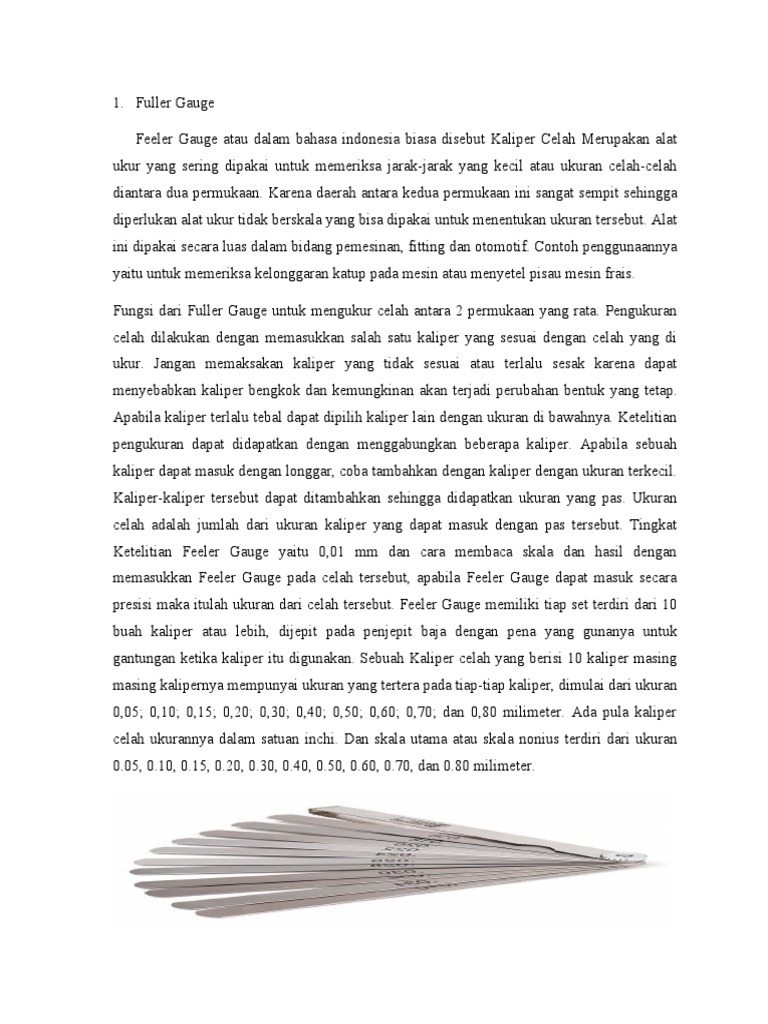 Fuller Gauge | PDF