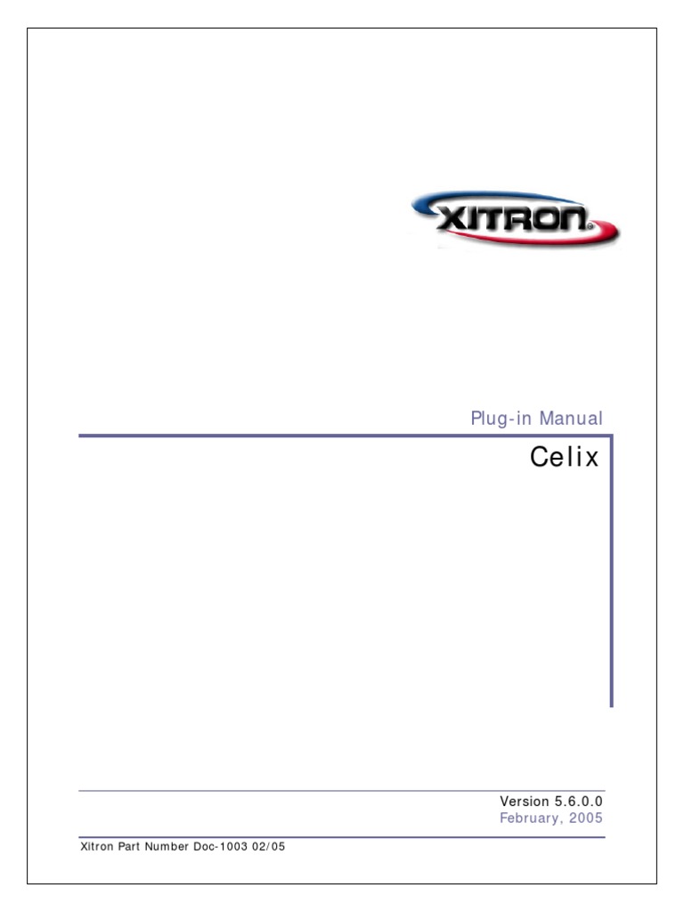 Celix: Plug-In Manual | PDF | Booting | Microsoft Windows