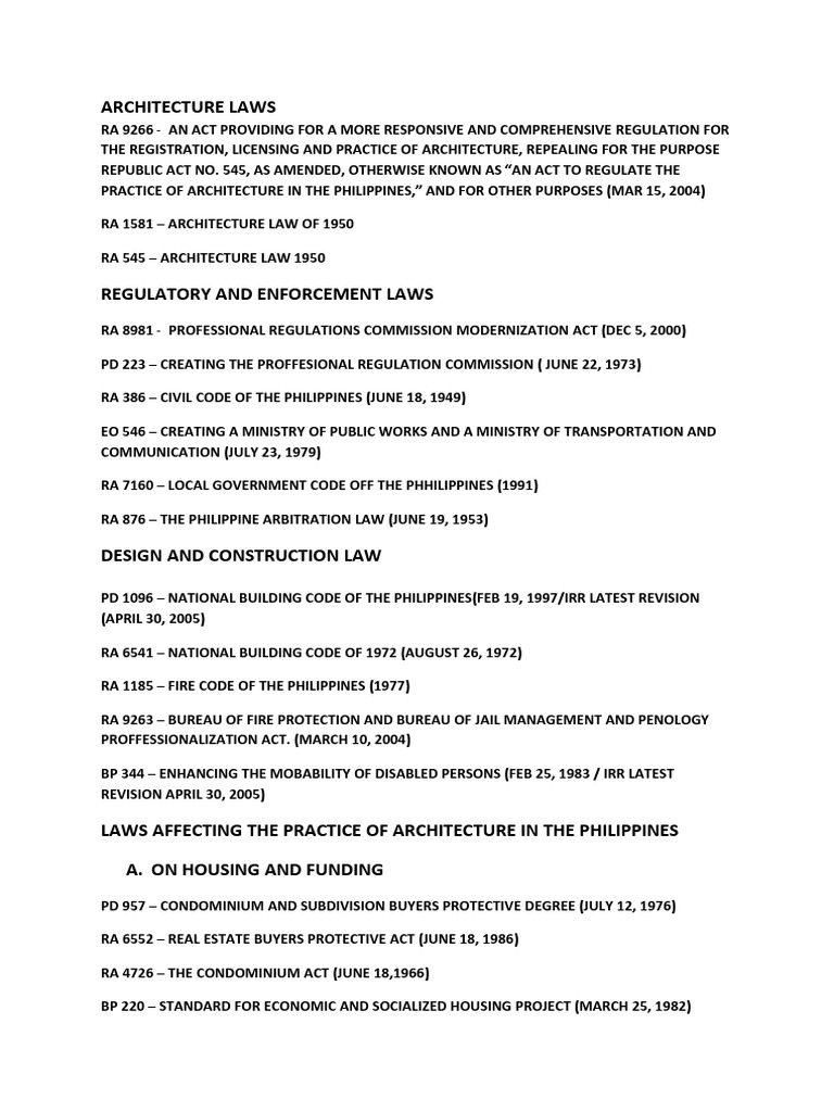 Architecture Laws | PDF | Government | Justice