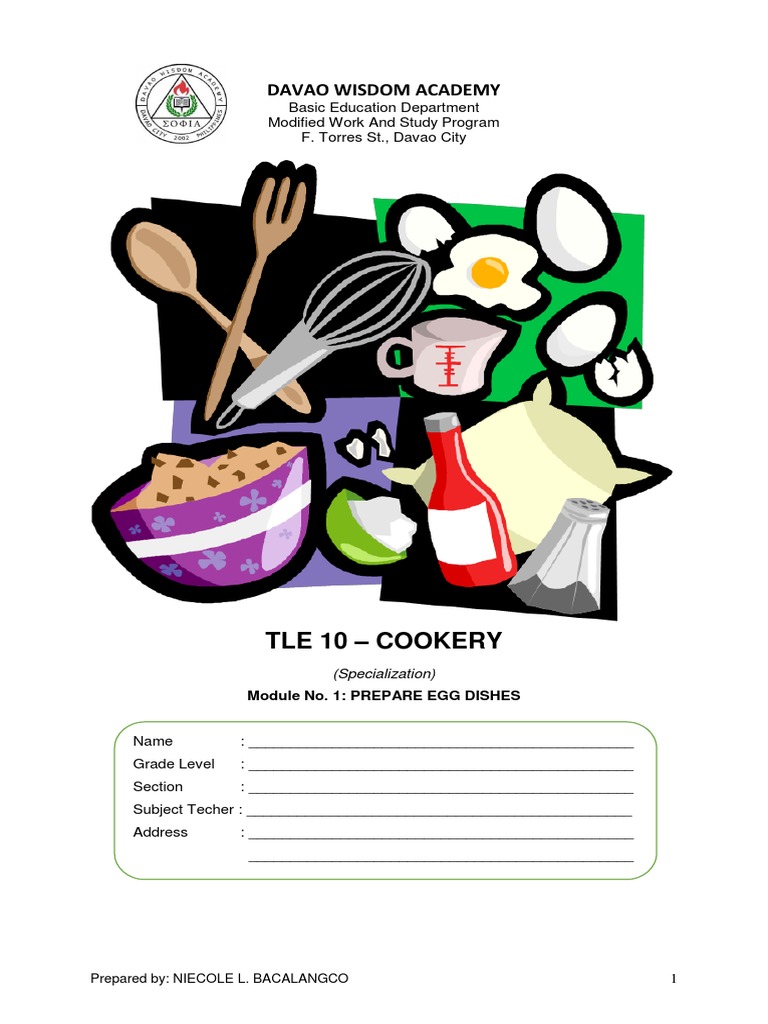 TLE 10 Module 1 | PDF | Egg White | Egg As Food