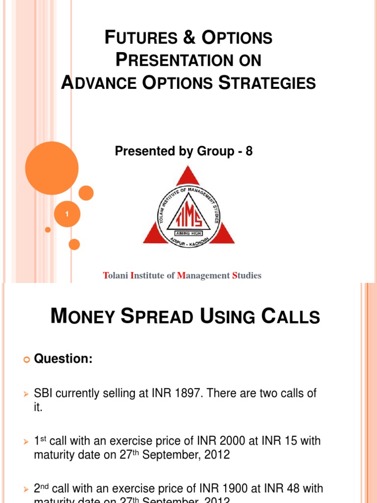 Advance Options Strategies Pdf Put Option Option Finance