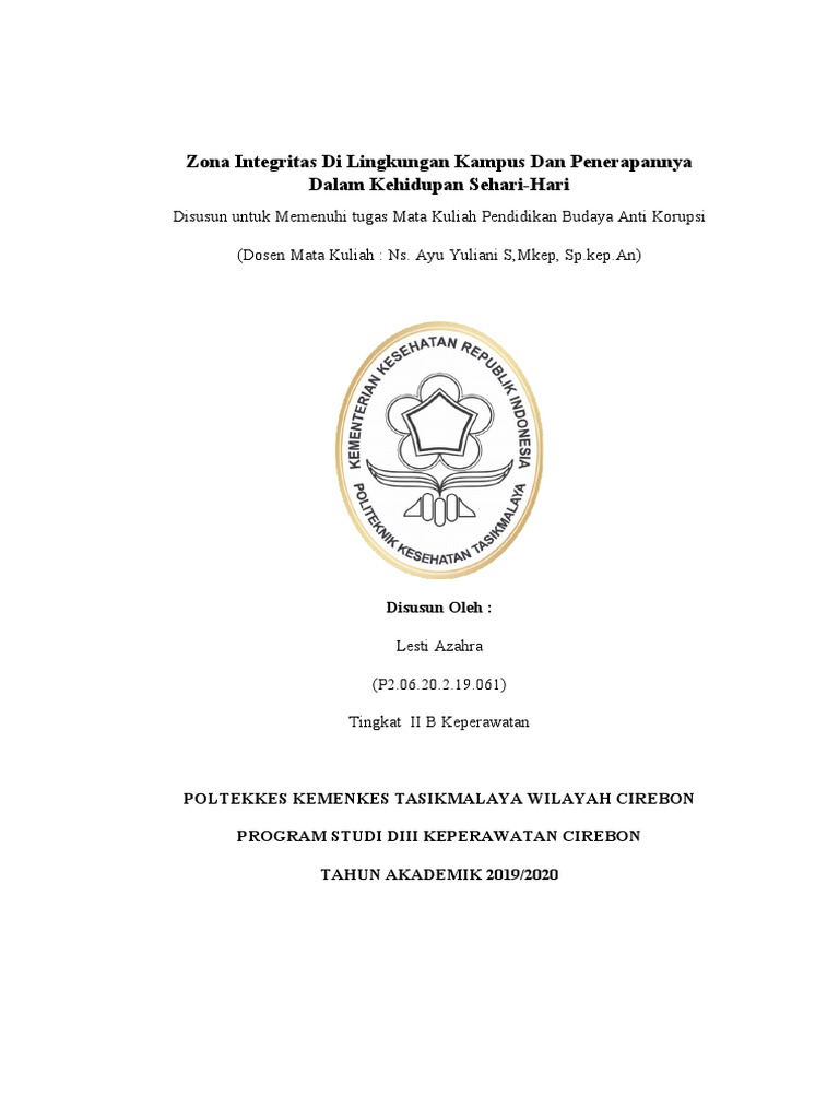 21.LESTI AZAHRA (2B) PBAK - Pembangunan - Zona - Integritas | PDF