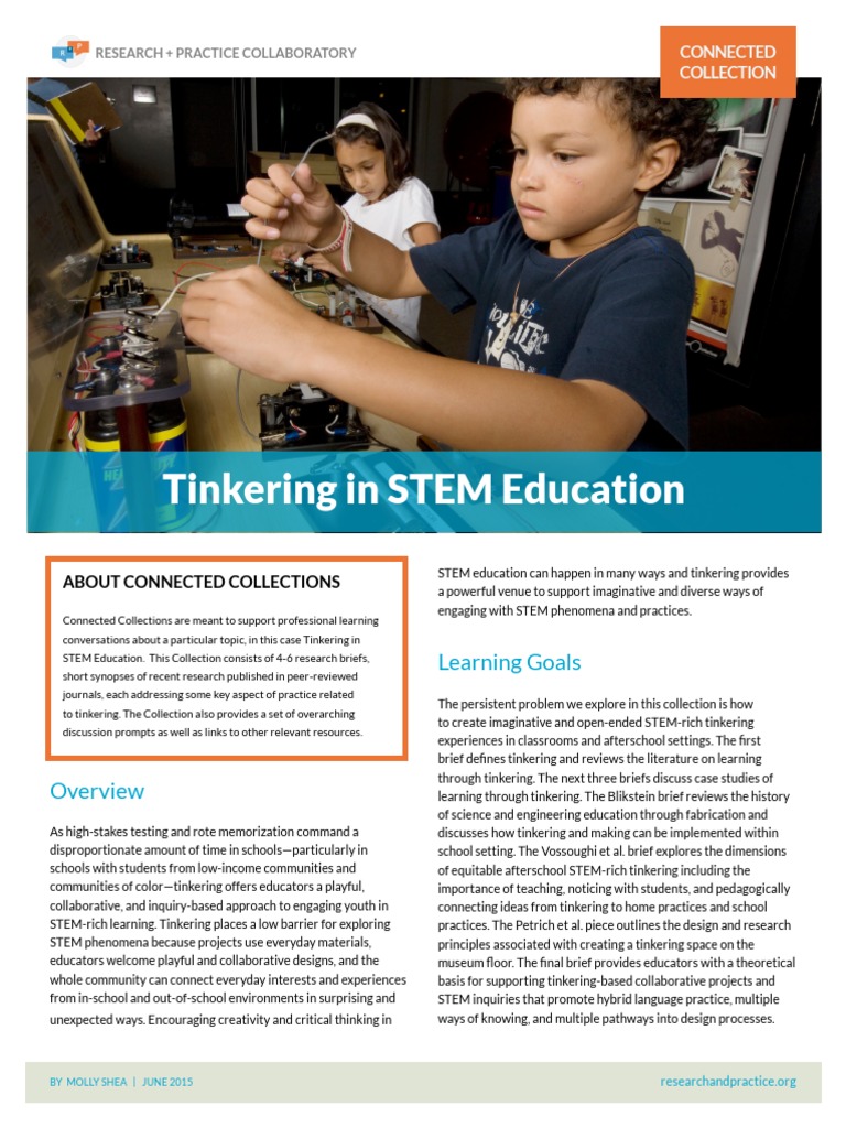 Tinkering in STEM Education: Learning Goals | PDF | Science, Technology ...