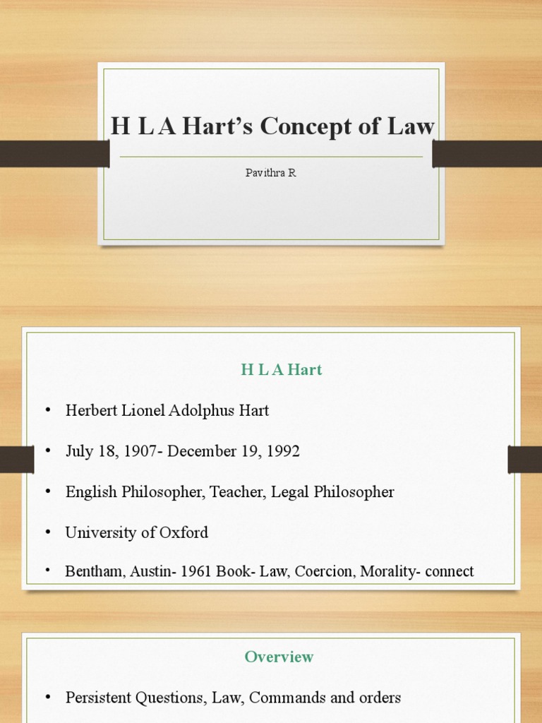 H.L.A. Hart's Legal Philosophy Explained | PDF | Jurisprudence | Crime ...