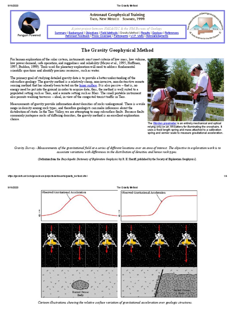 3) The Gravity Method | PDF | Gravity | Latitude