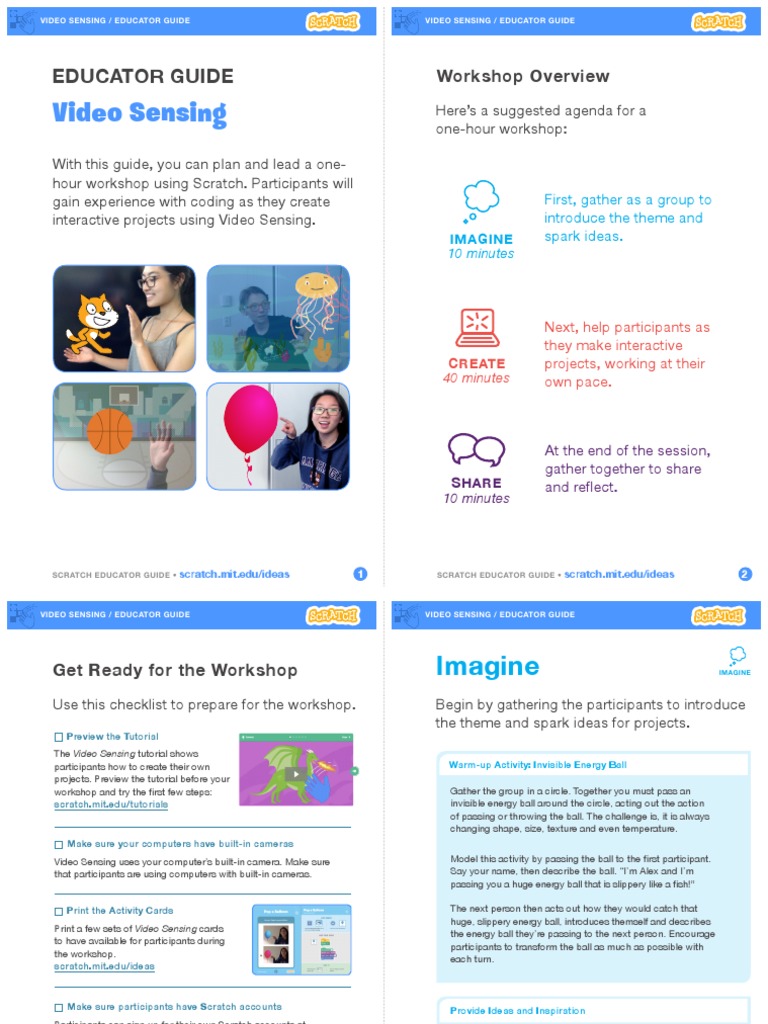 Video Sensing: Educator Guide | PDF | Scratch (Programming Language ...