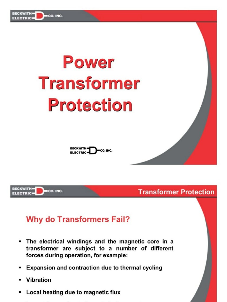 Power Transformer Protection 2019 BECKWITH ELECTRIC COMPANY | PDF