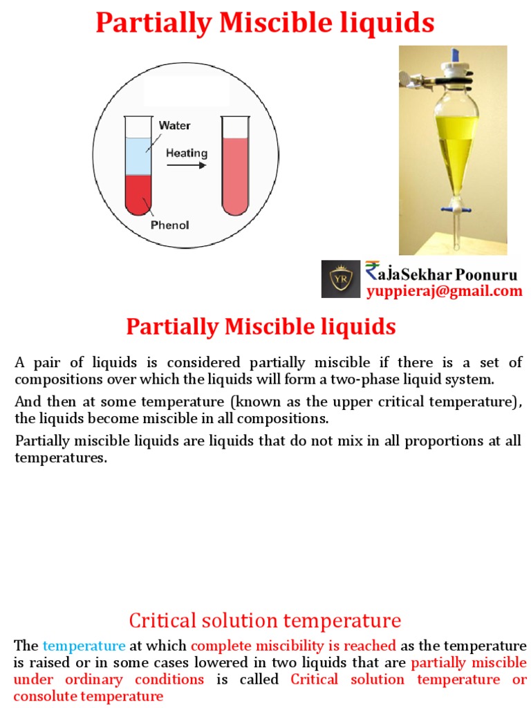 Partially Miscible Liquids | PDF | Phase (Matter) | Solution
