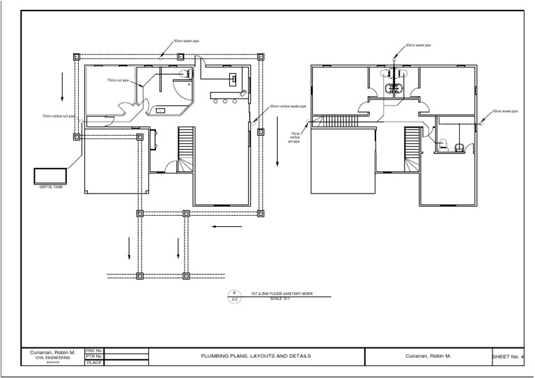 65mm Waste Pipe 65mm Waste Pipe: Cunanan, Robin M. Sheet No. 4 Cunanan ...