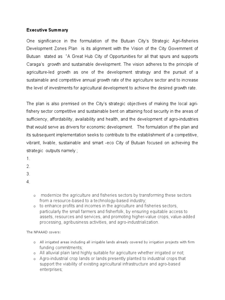 Butuan City's SAFDZ Development Plan | PDF | Agriculture | Poverty ...