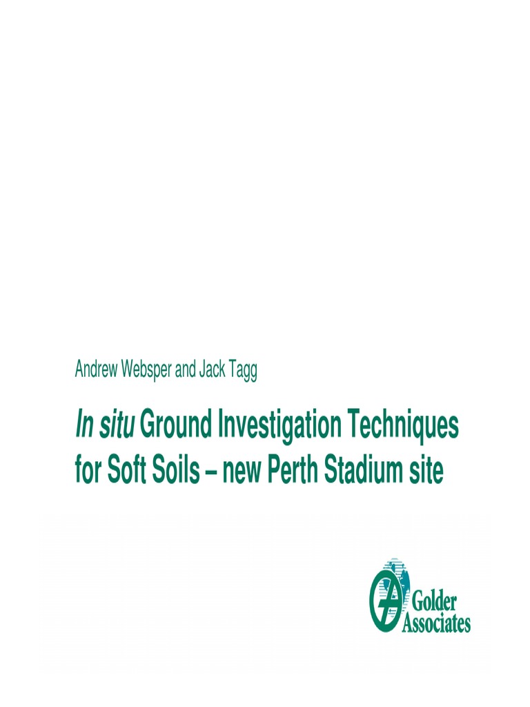 02 Websper Tagg - in Situ Ground Investigation Techniques For Soft ...