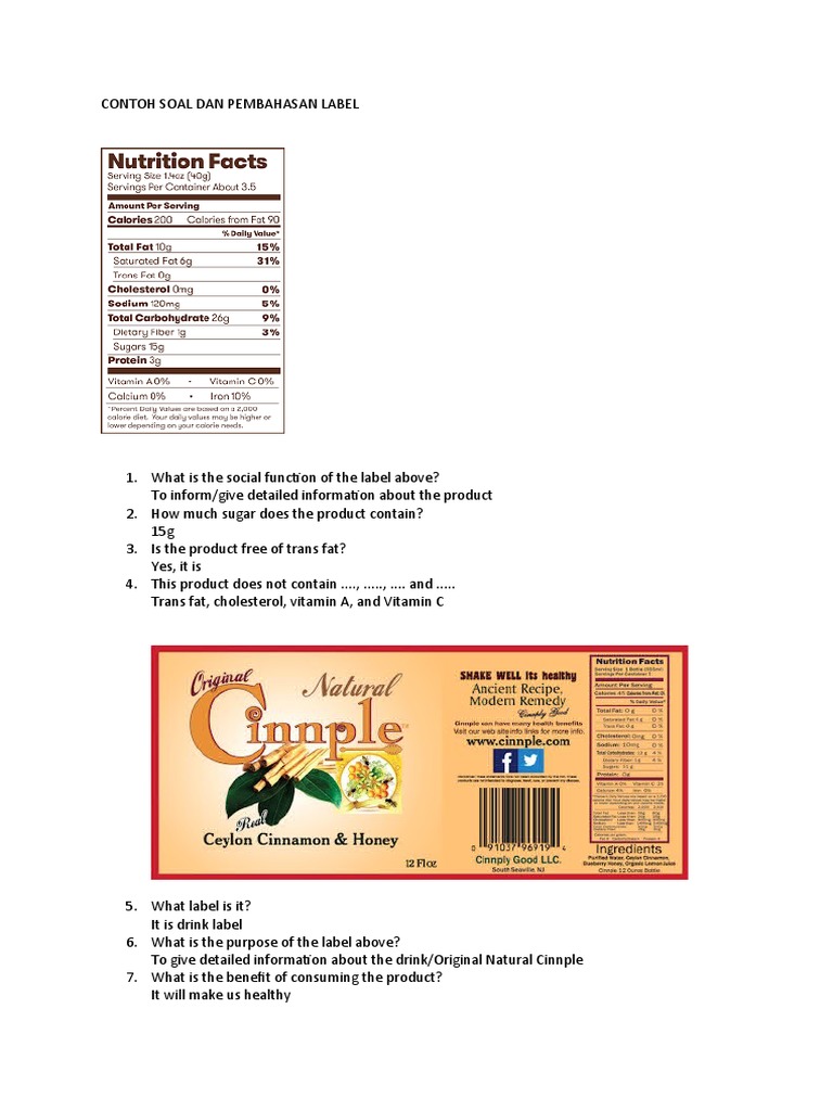 Contoh Soal Dan Pembahasan Label | PDF