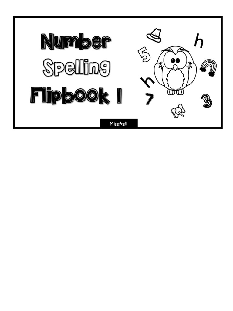 Numbers Spelling Flipbook 1 PDF | PDF