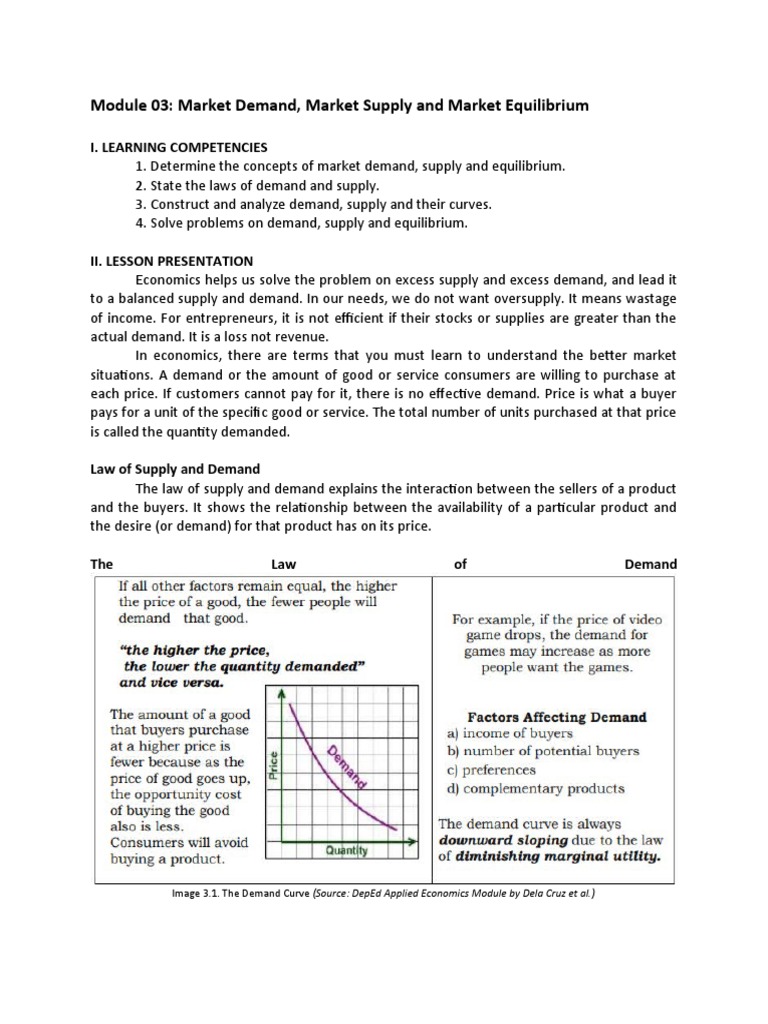AP Module 03 | PDF | Demand | Supply And Demand