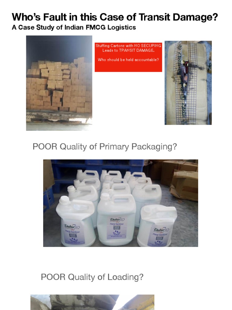 Accountability in FMCG Transit Damage | PDF | Business | Wellness