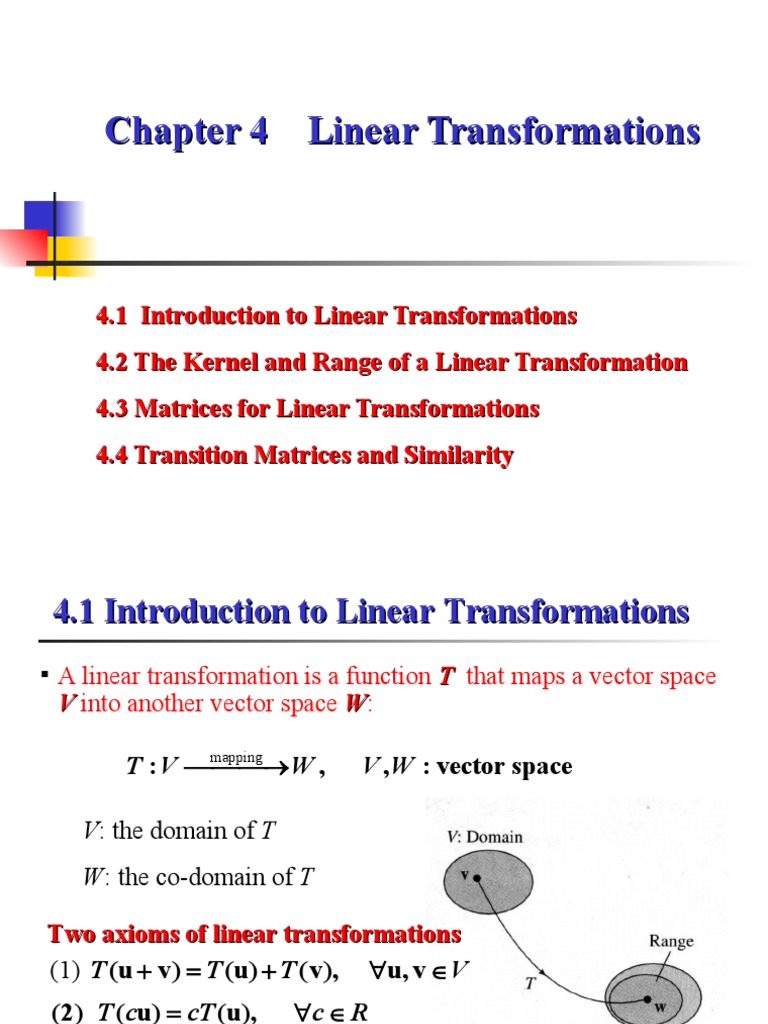 Linear - Transformation by RS | PDF | Linear Map | Linear Subspace