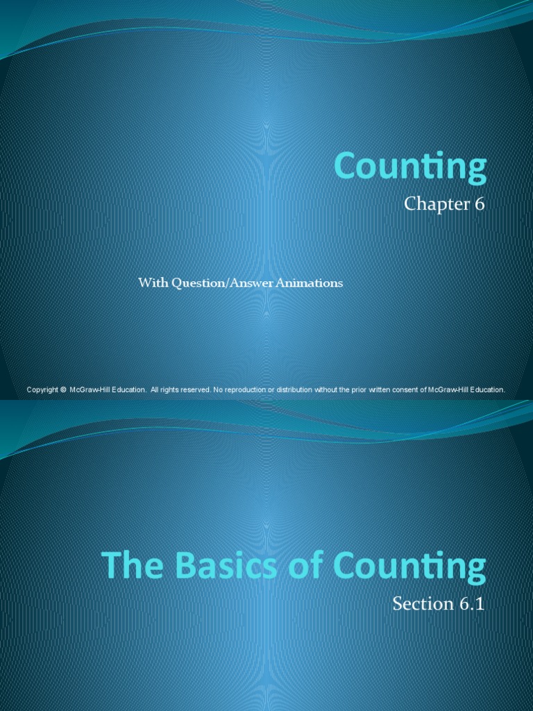 Counting: With Question/Answer Animations | PDF | Discrete Mathematics | Mathematical Concepts