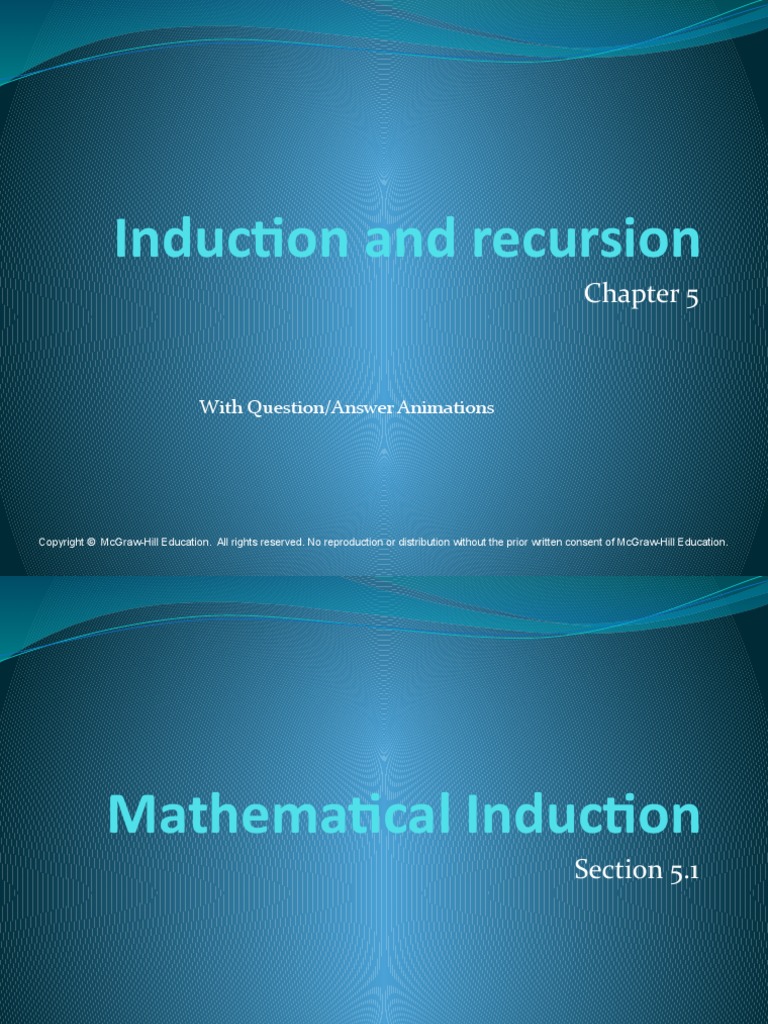 Induction and Recursion: With Question/Answer Animations | PDF ...