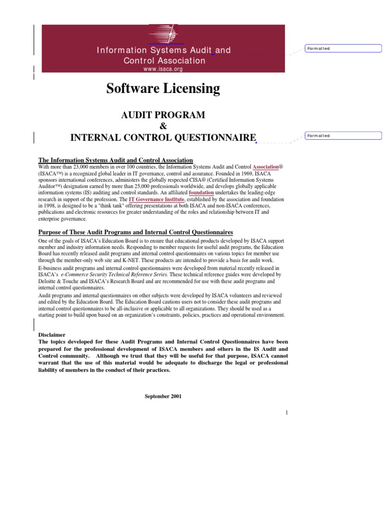 Auditing-Software-Licenses 5a2bb6671723dd32676d0c73 PDF | PDF | Audit ...