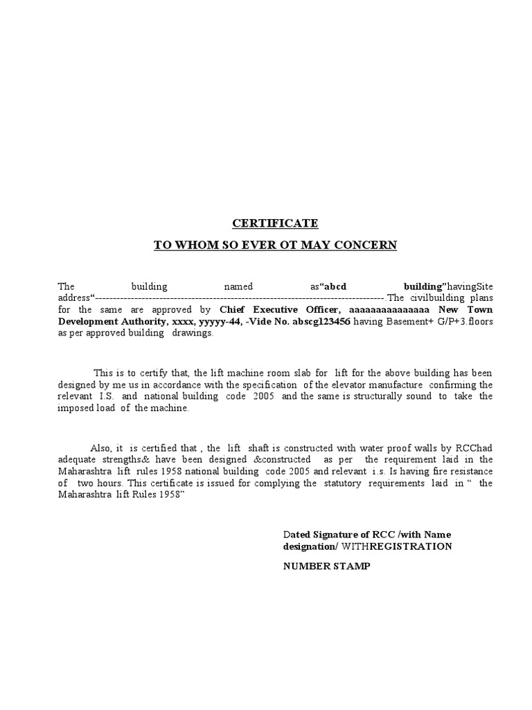 Building Certificate Approved | PDF