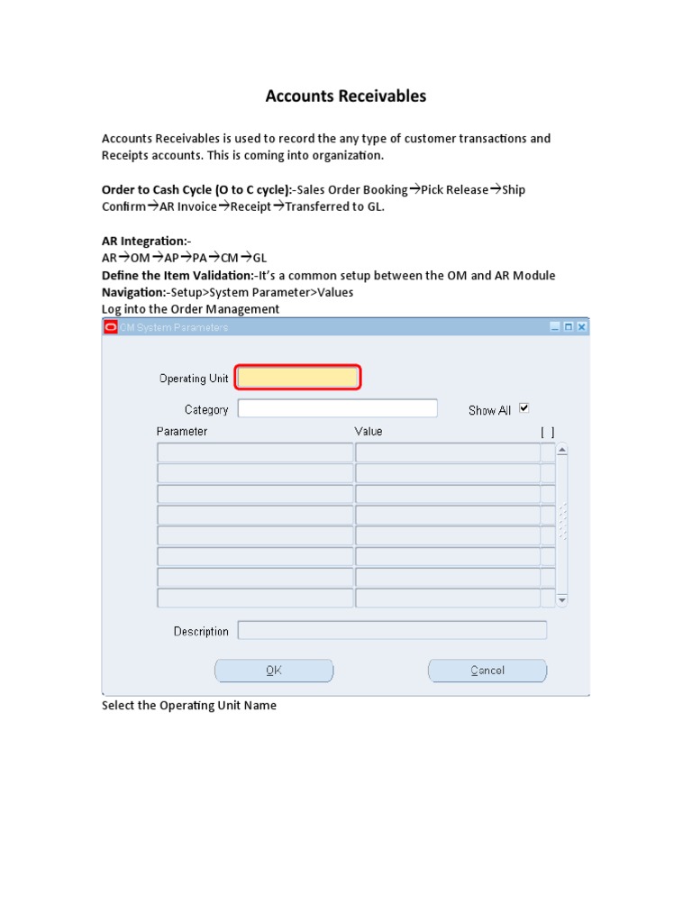 Accounts Receivables: Order To Cash Cycle (O To C Cycle) :-Sales Order ...