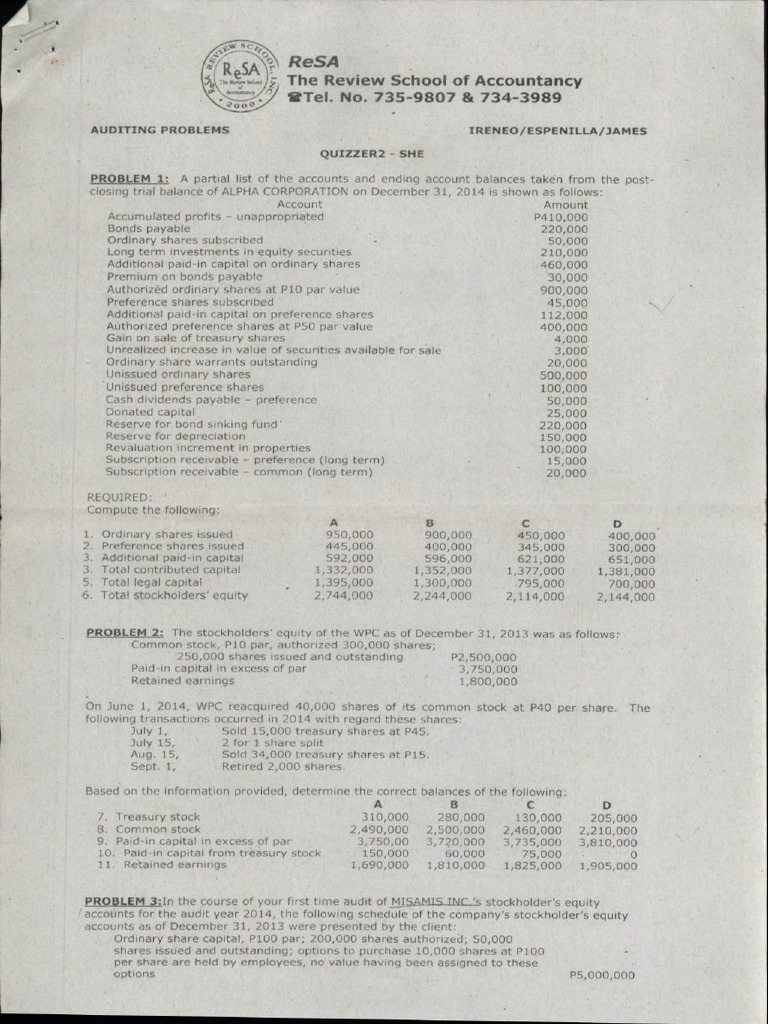 RESA AP - Quizzer 2 S.H.E PDF | PDF